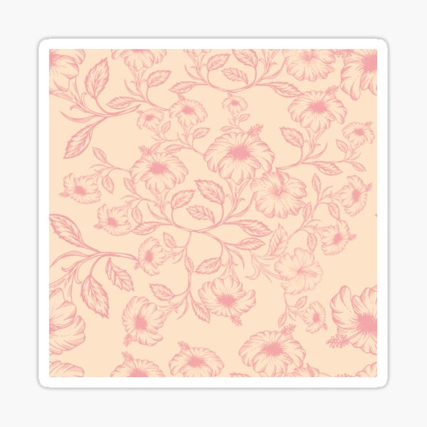 "flowers and leaves seamless stitch pattern hand drawn flower " Sticker ...