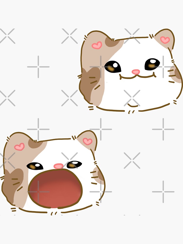 "Popcat Click Meme" Sticker for Sale by KyaArt | Redbubble