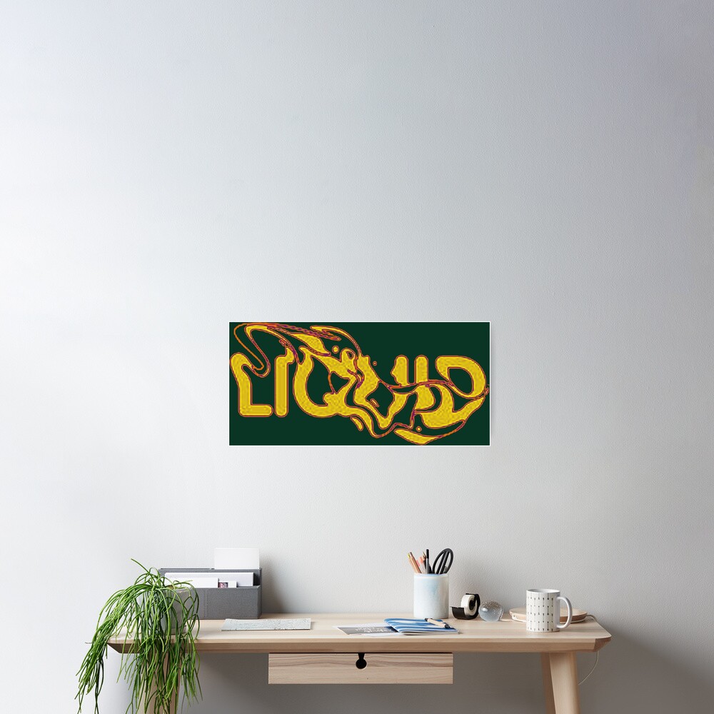 "Liquid title of calligraphy typography lettering text quotes" Poster ...