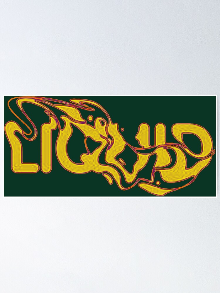 "Liquid title of calligraphy typography lettering text quotes" Poster ...