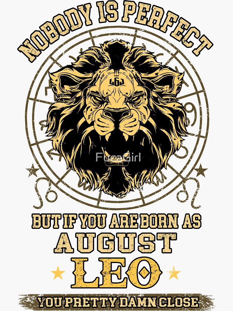 "born in July August Zodiac Leo text" Sticker for Sale by FucaGirl ...