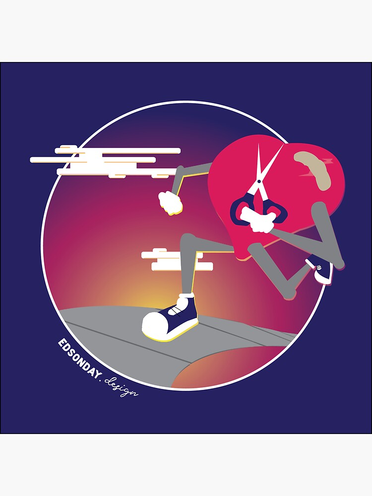 "Running with Scissors" Sticker for Sale by edsonday-design | Redbubble