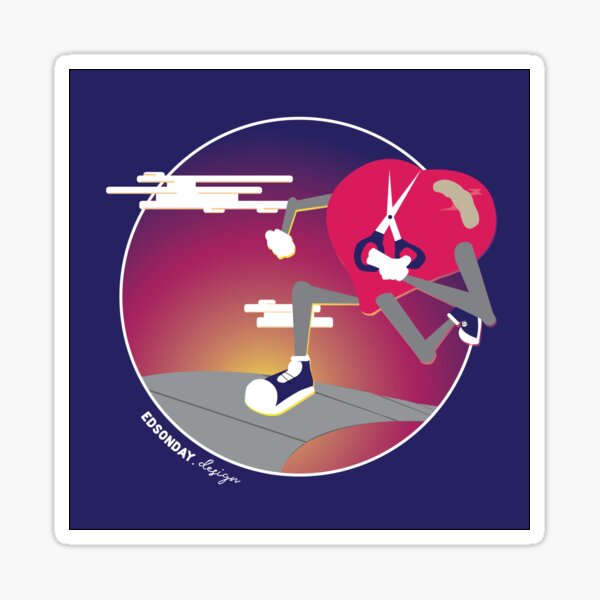 "Running with Scissors" Sticker for Sale by edsonday-design | Redbubble