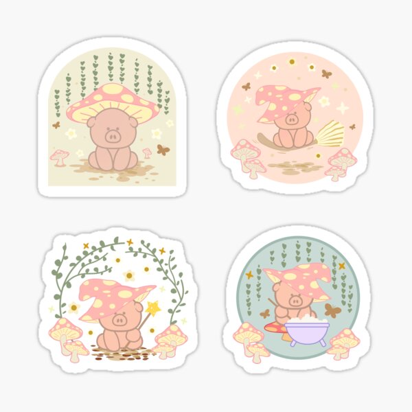 "Cute Kawaii Pig Cottage core Aesthetic Cute Pig Collection 1: A ...