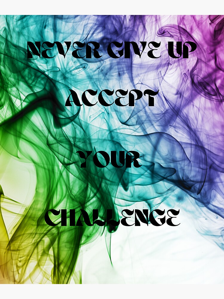 "accept your challenge" Sticker for Sale by lahirujayatissa | Redbubble