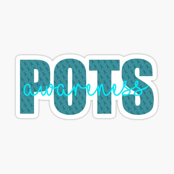 "POTS Ribbon Awareness" Sticker for Sale by purrfectpixx | Redbubble