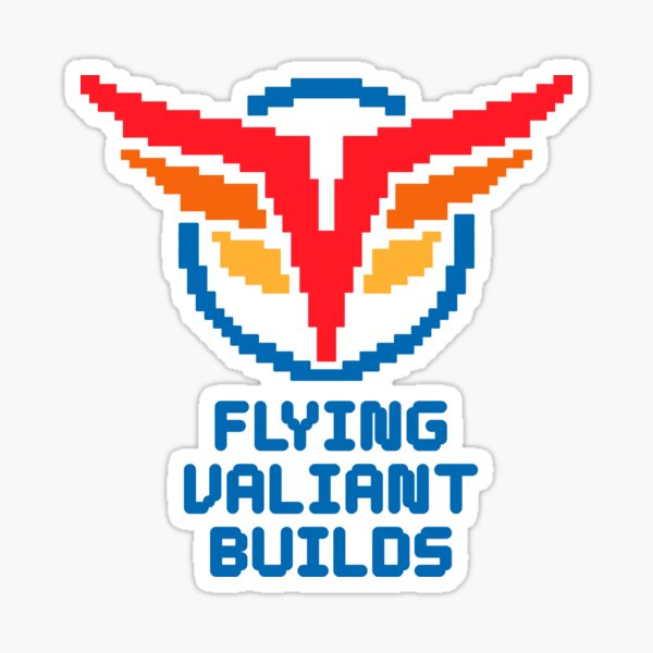"Flying Valiant Builds (8-Bit - Full Color)" Sticker for Sale by ...