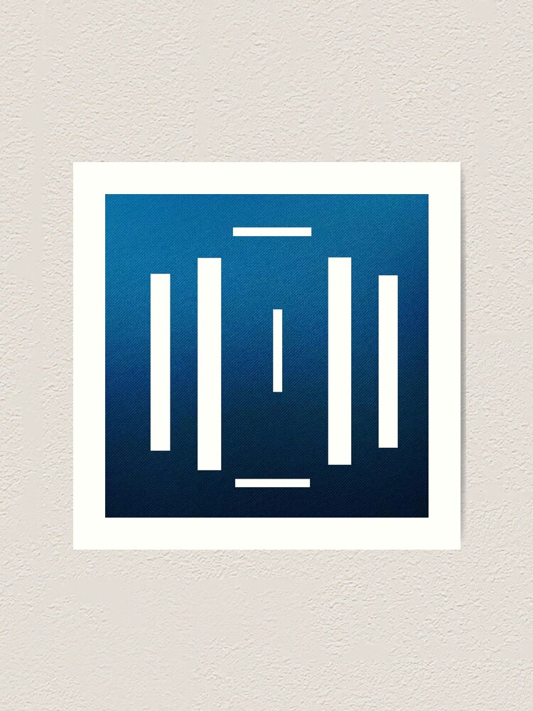 Lámina artística «En diseño aleatorio, línea oscura blanca, línea negra ...