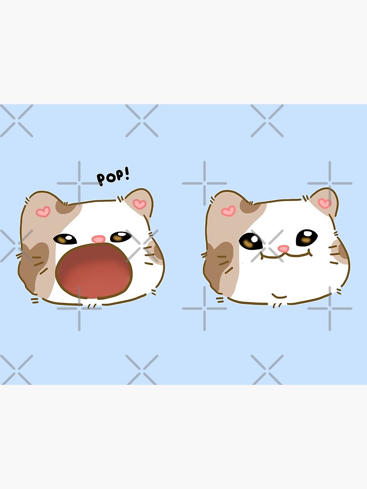 "Popcat Click Meme Design" Poster for Sale by KyaArt | Redbubble