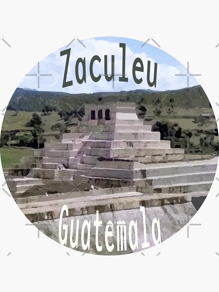 "Zaculeu Ruins Guatemala Travel Stickers" Sticker for Sale by ...