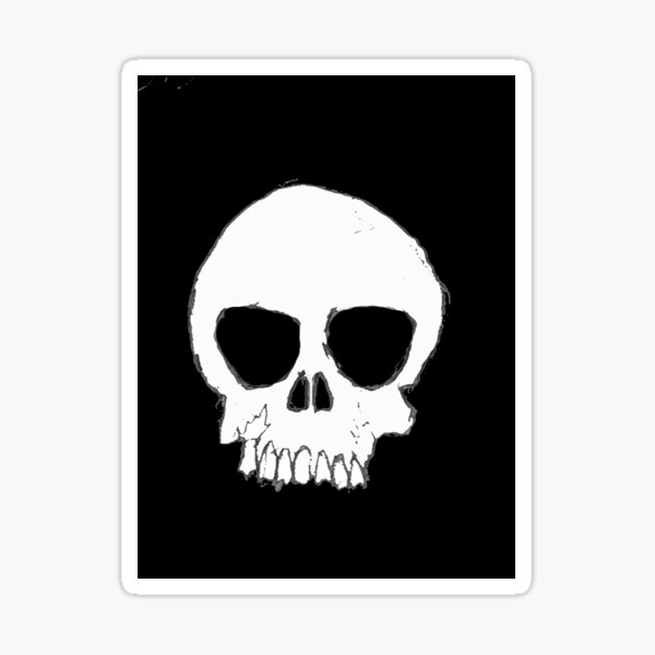 "Pure White Skull" Sticker for Sale by WKeleny2 | Redbubble