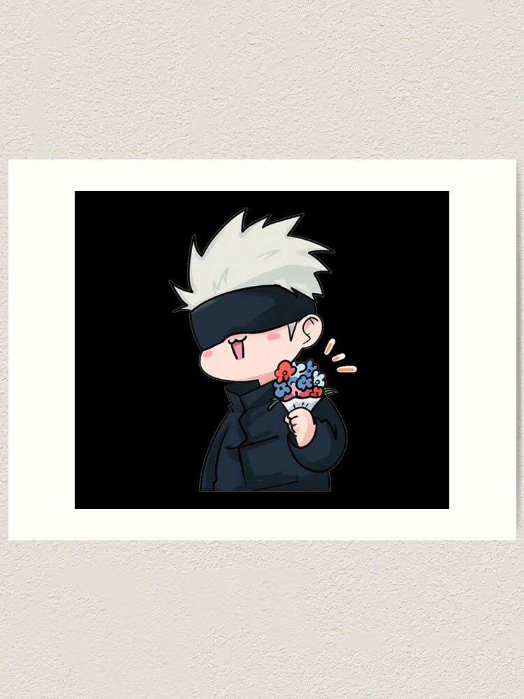 "Jujutsu kaisen gojo satoru holding flowers" Art Print for Sale by ...