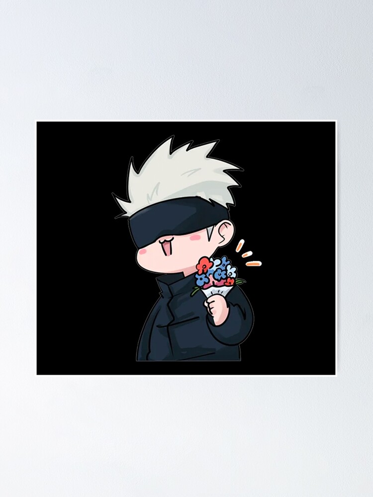 "Jujutsu kaisen gojo satoru holding flowers" Poster by AmiralArt ...
