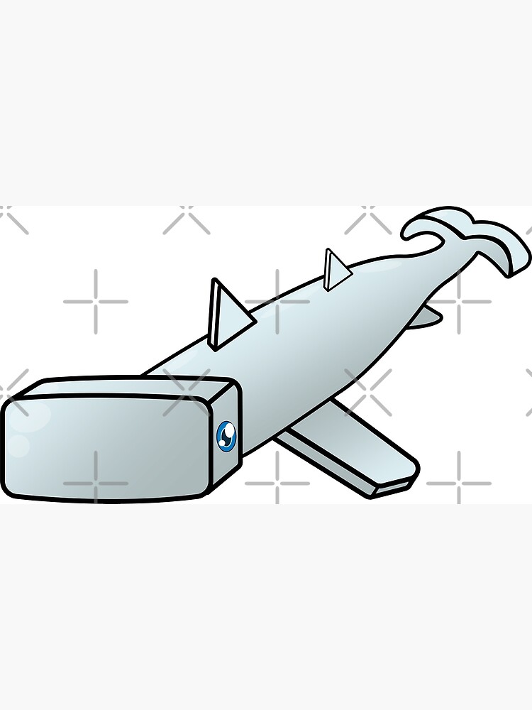 "Blocky Hammerhead Shark" Poster for Sale by StarEyedUnicorn | Redbubble