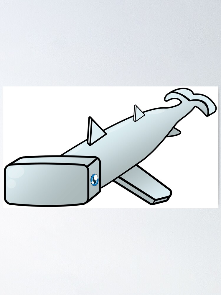 "Blocky Hammerhead Shark" Poster for Sale by StarEyedUnicorn | Redbubble