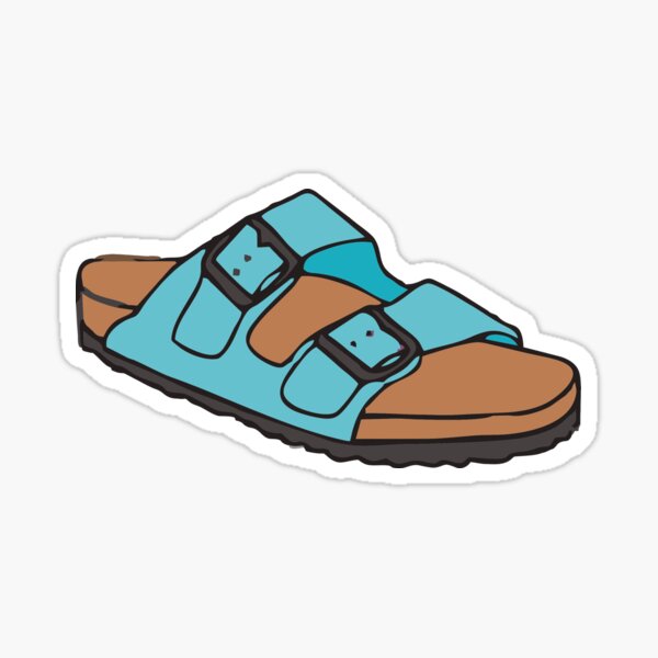 "Blue sandal" Sticker by oko-designs | Redbubble