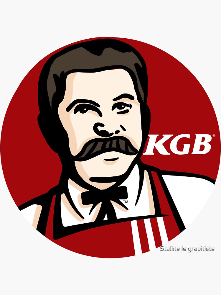 "KGB, the Soviet chicken" Sticker by Oniby | Redbubble