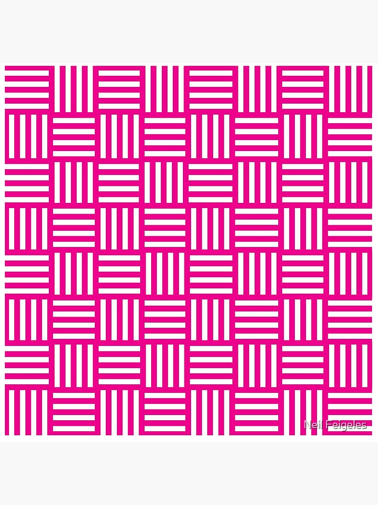 "Pink Woven Line Pattern no. 1" Canvas Print by NeilFeigeles | Redbubble