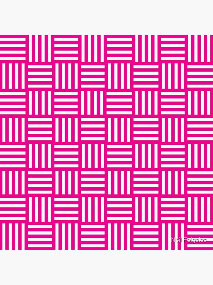 "Pink Woven Line Pattern no. 1" Sticker for Sale by NeilFeigeles ...