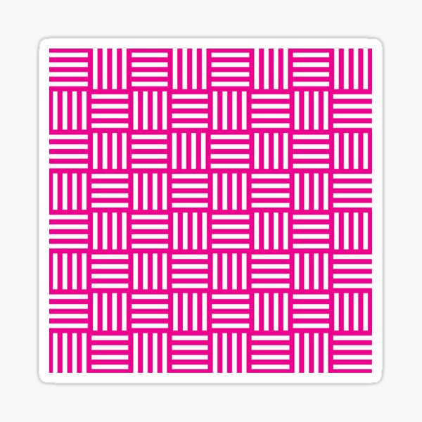 "Pink Woven Line Pattern no. 1" Sticker for Sale by NeilFeigeles ...