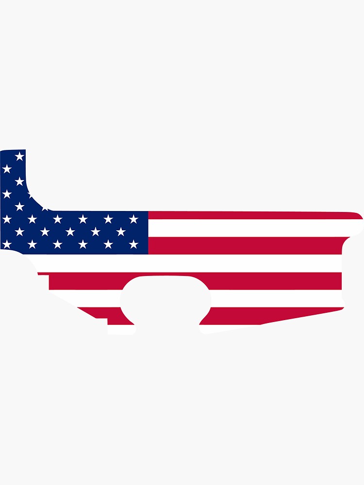 "Ar15 Lower American Flag Long Sleeve" Sticker for Sale by ...