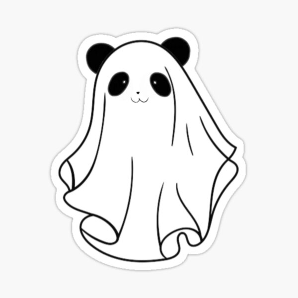"Panda ghost " Sticker for Sale by Malroa | Redbubble
