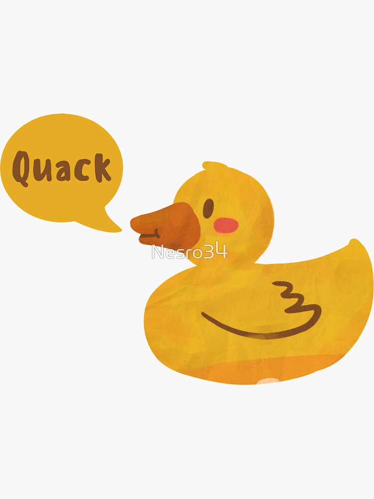 " Quack " Sticker for Sale by Nesro34 | Redbubble
