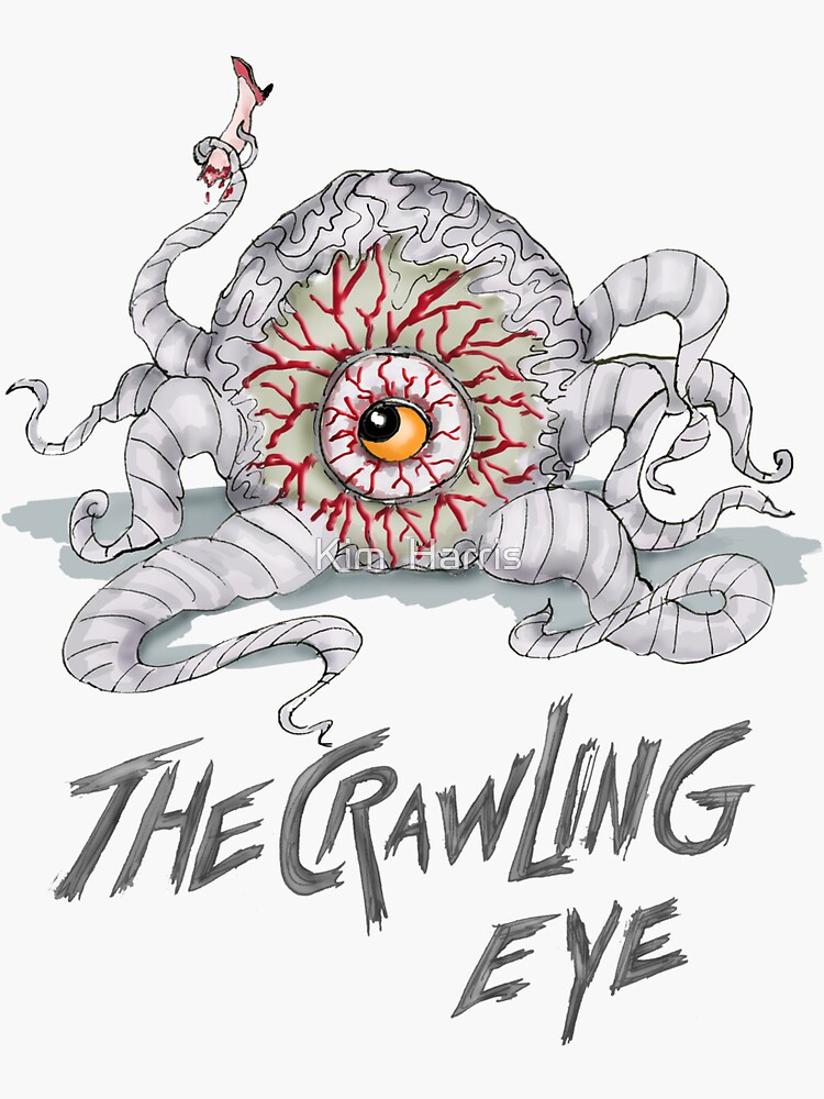 " The Crawling Eye" Sticker for Sale by Fullfrogmoon | Redbubble