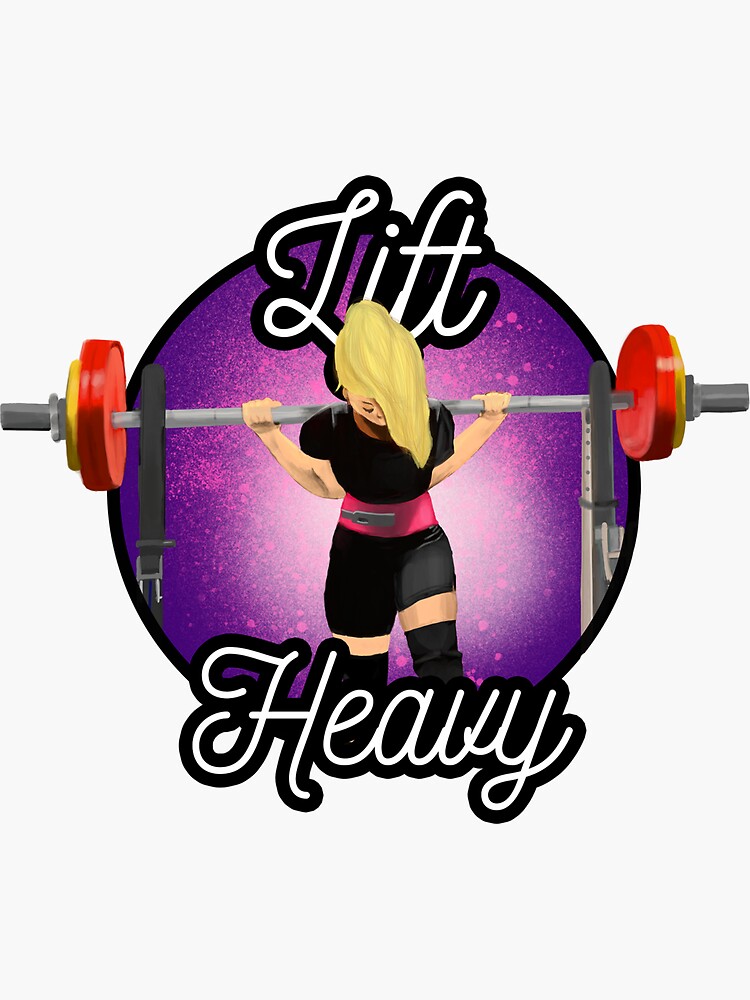 "Lift Heavy Powerlifting Girl - Light Blonde" Sticker for Sale by ...