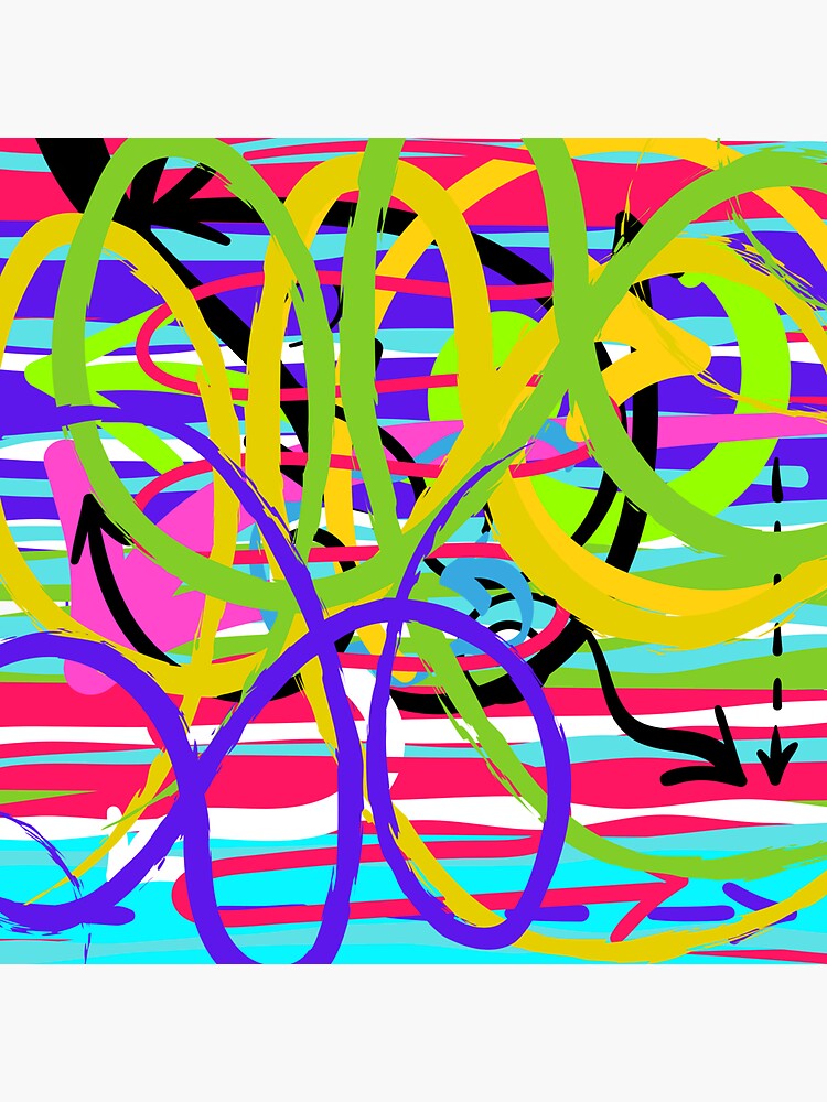 "GRAFFITI SWIRL, CIRCULAR" Sticker by EllieMonroe | Redbubble