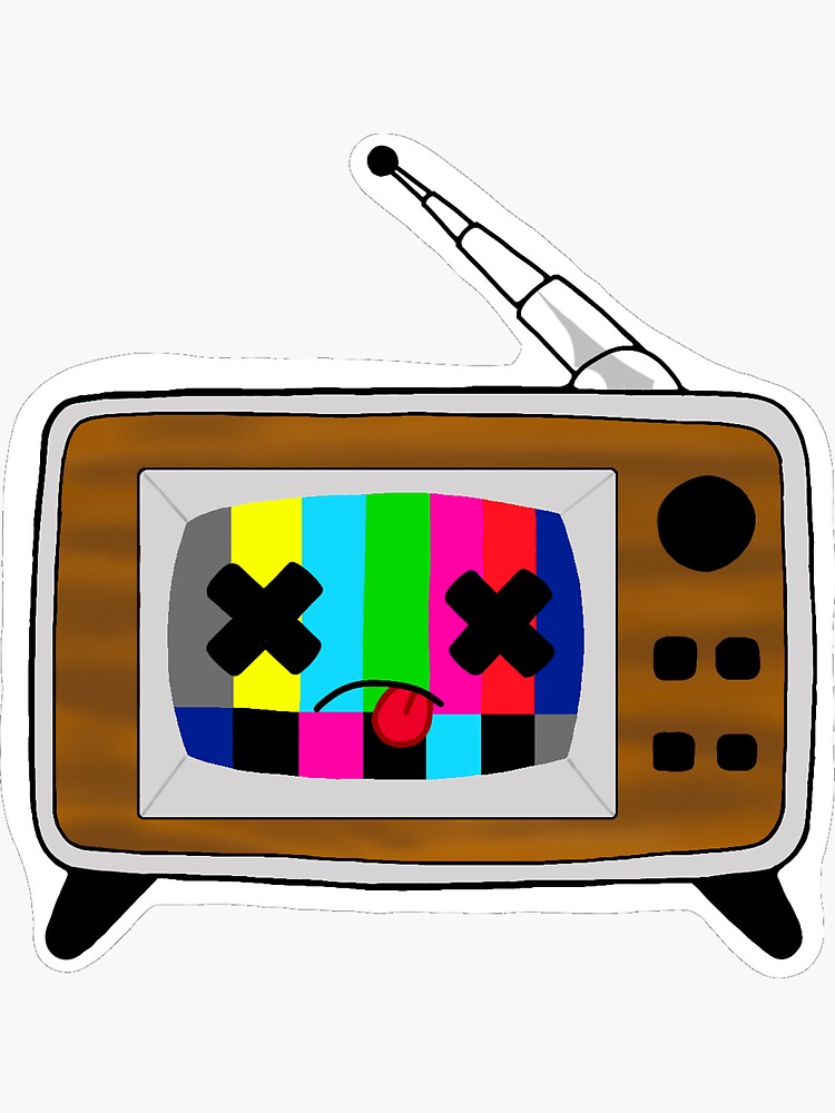 "Crazy tv" Sticker by pupsmark | Redbubble