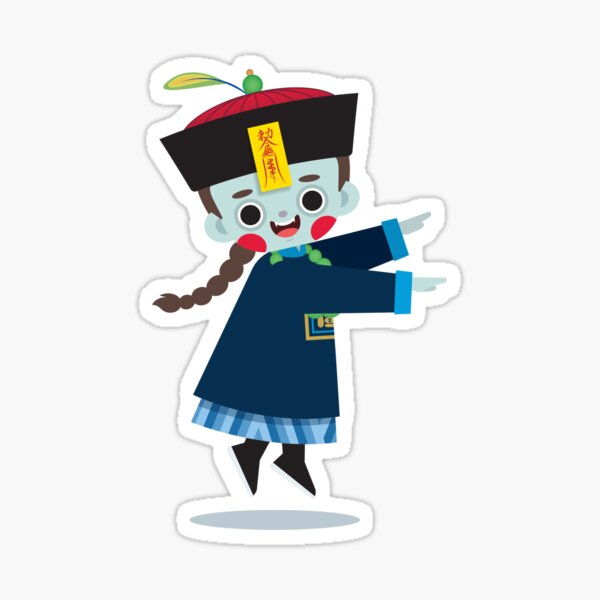 "Cute chinese zombie" Sticker for Sale by TinyDoz | Redbubble