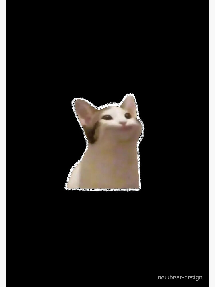 "Popcat Click funny cute cat meme" Spiral Notebook for Sale by newbear ...