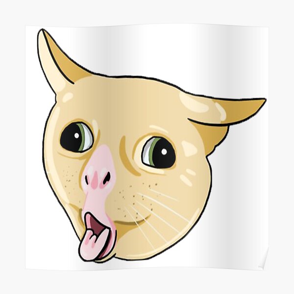 "Cool Funny Cat meme" Poster by Dam31 | Redbubble