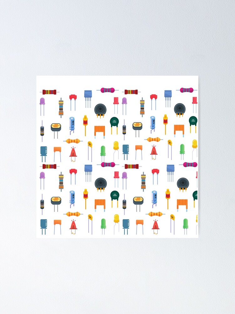 "Electronics components collection" Poster for Sale by EngineersArt ...
