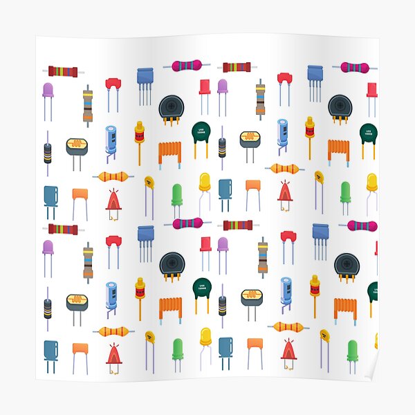"Electronics components collection" Poster for Sale by EngineersArt ...