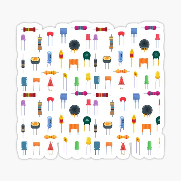 "Electronics components collection" Sticker for Sale by EngineersArt ...