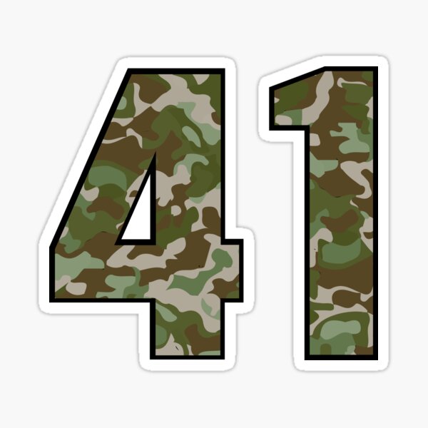 "Army Camouflage Number Forty-one Veteran Lucky Number 41" Sticker for ...