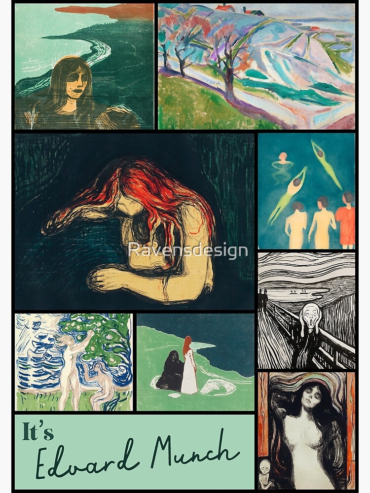 "It’s Edvard Munch Collection - Art" Poster for Sale by Ravensdesign ...