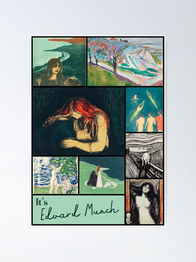 "It’s Edvard Munch Collection - Art" Poster for Sale by Ravensdesign ...