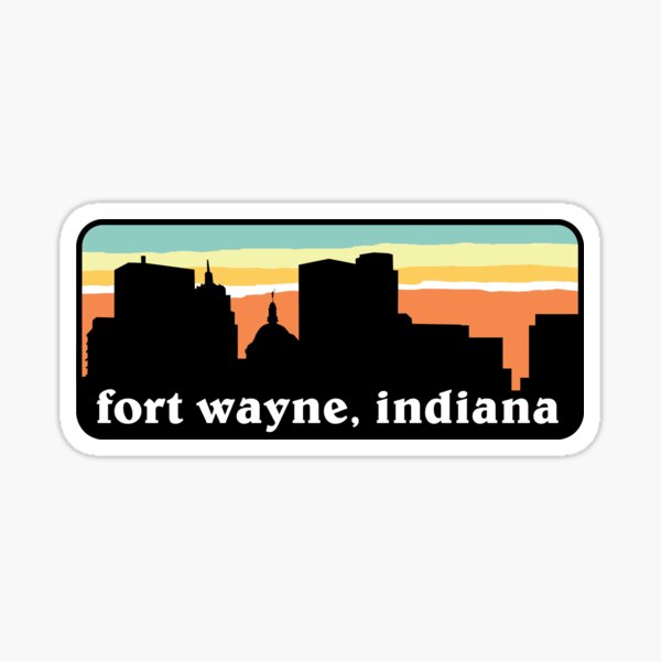 "Fort Wayne skyline" Sticker for Sale by J9-Design | Redbubble