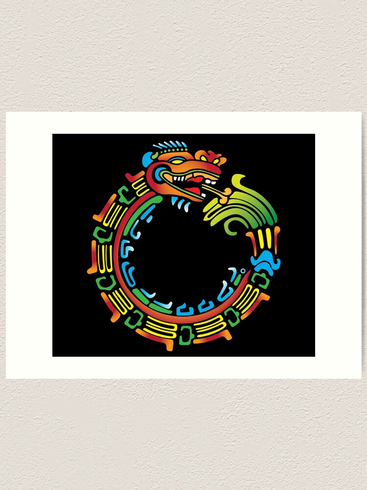 Quetzalcoatl Feathered Serpent Aztec Art Q Is For Quetzalcoatl By