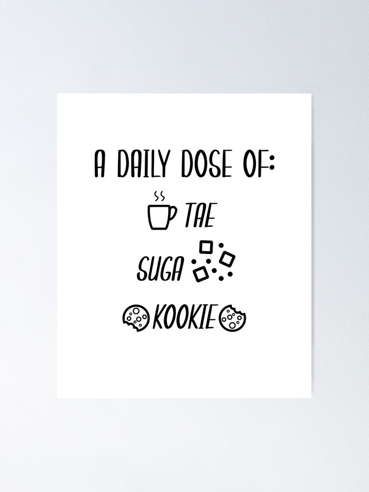 "BTS Sticker: A Daily Dose of Tae Suga and Kookie" Poster for Sale by ...