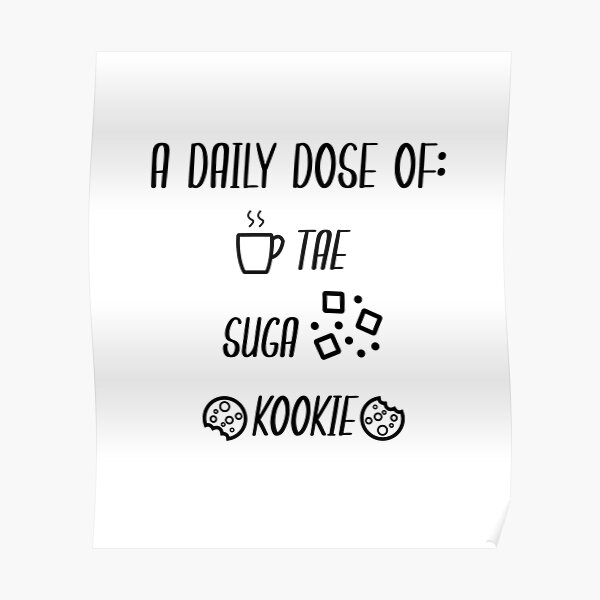"BTS Sticker: A Daily Dose of Tae Suga and Kookie" Poster for Sale by ...