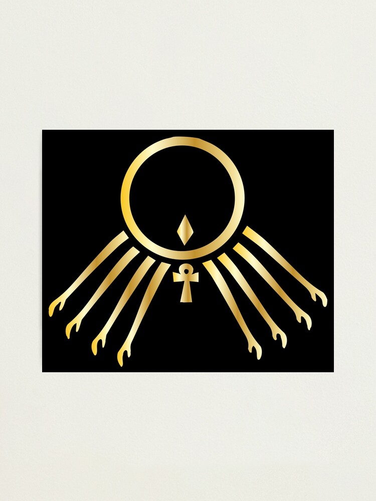 "Aten Egyptian Sun God Hieroglyph Symbol" Photographic Print for Sale ...