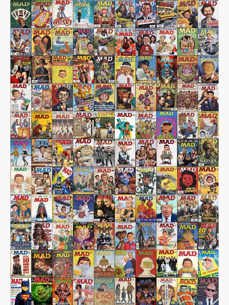 "Mad Magazine" Sticker for Sale by Montage-Madness | Redbubble
