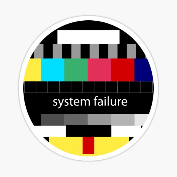 "System Failure" Sticker for Sale by artbubble12 | Redbubble