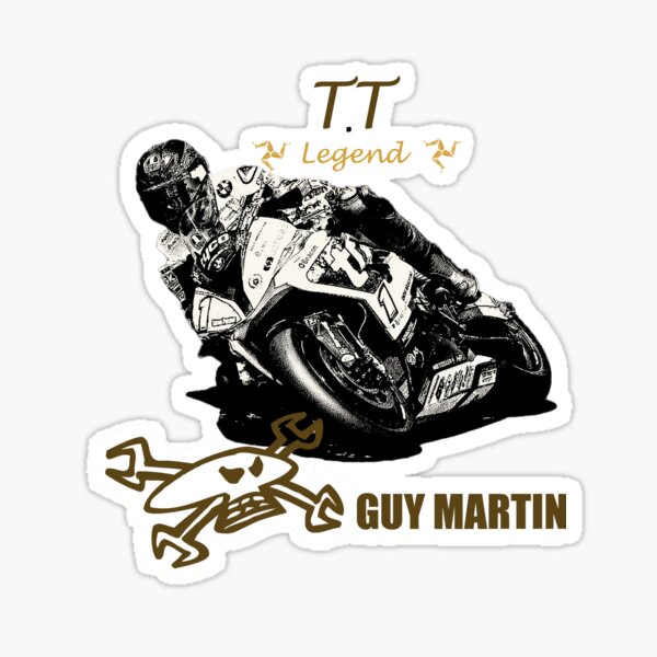 "Guy Martin TT Legend" Sticker for Sale by martjfaulkner | Redbubble