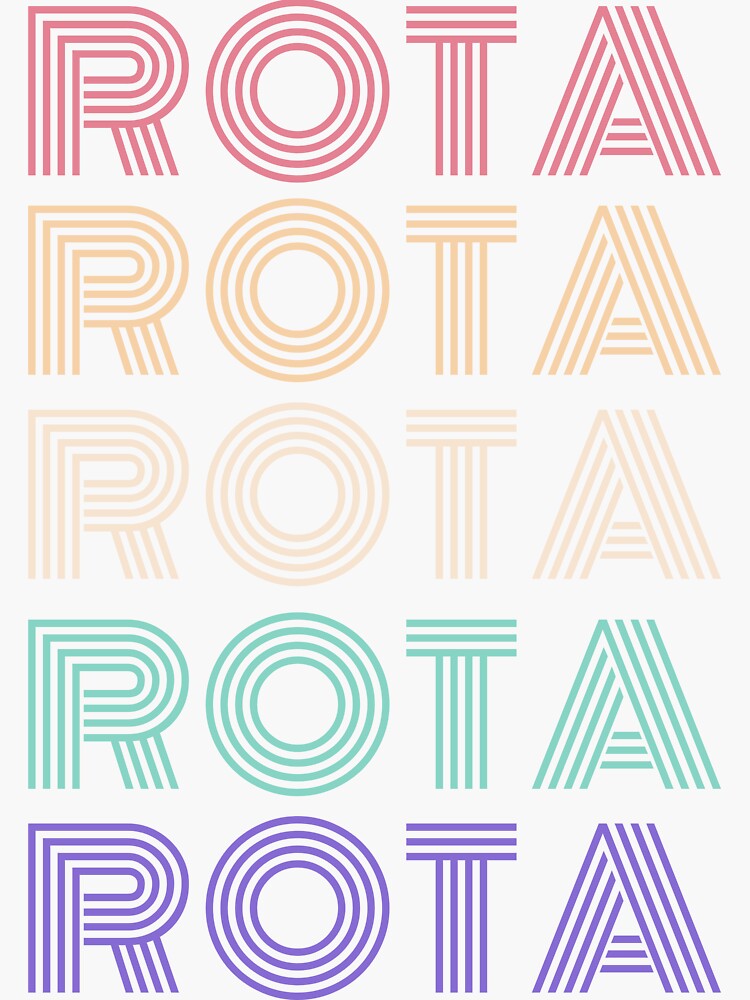 "Rota Retro Colors" Sticker for Sale by AwesomePasifika | Redbubble