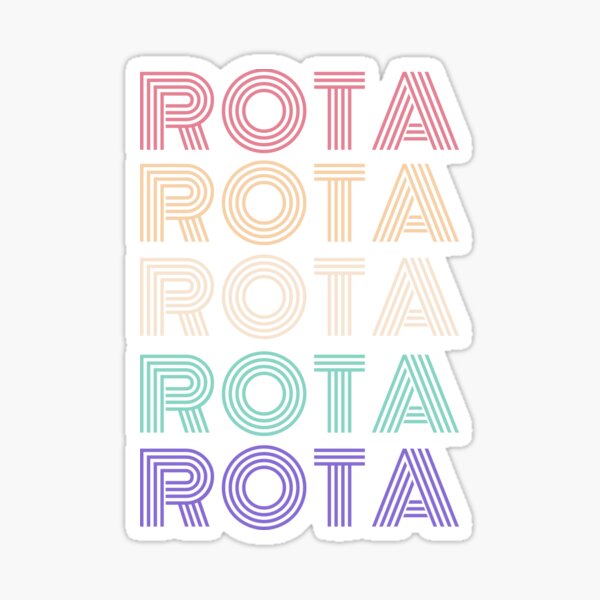 "Rota Retro Colors" Sticker for Sale by AwesomePasifika | Redbubble